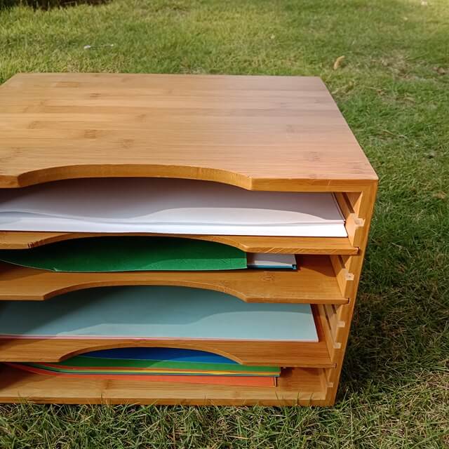 Desktop Bamboo Paper Divider and Organizer, File Holder from China ...