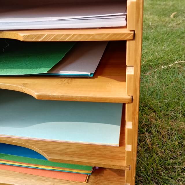 Desktop Bamboo Paper Divider and Organizer, File Holder from China ...